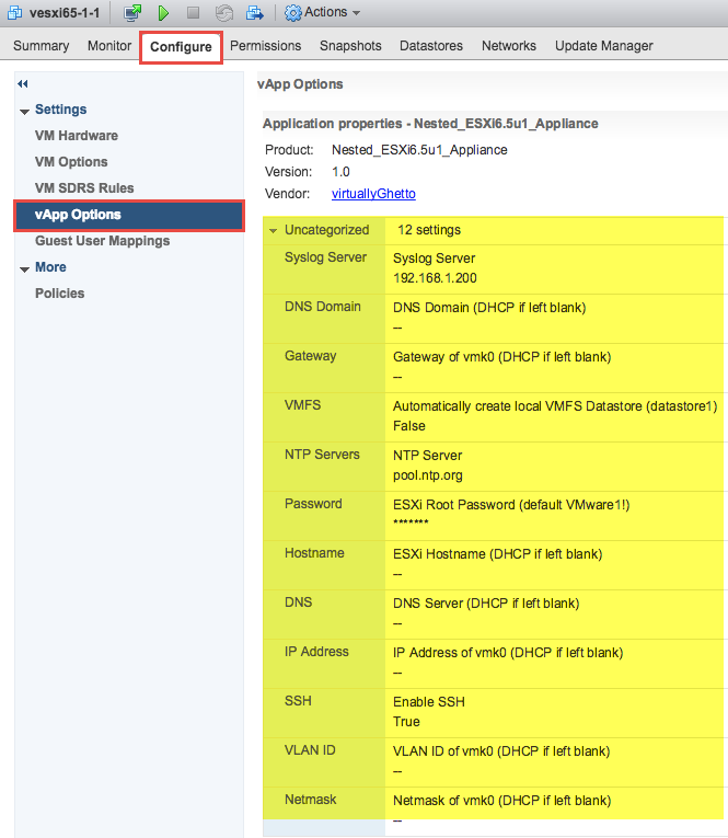Updating Ovf Properties For A Vm Using Vsphere Api And Powercli