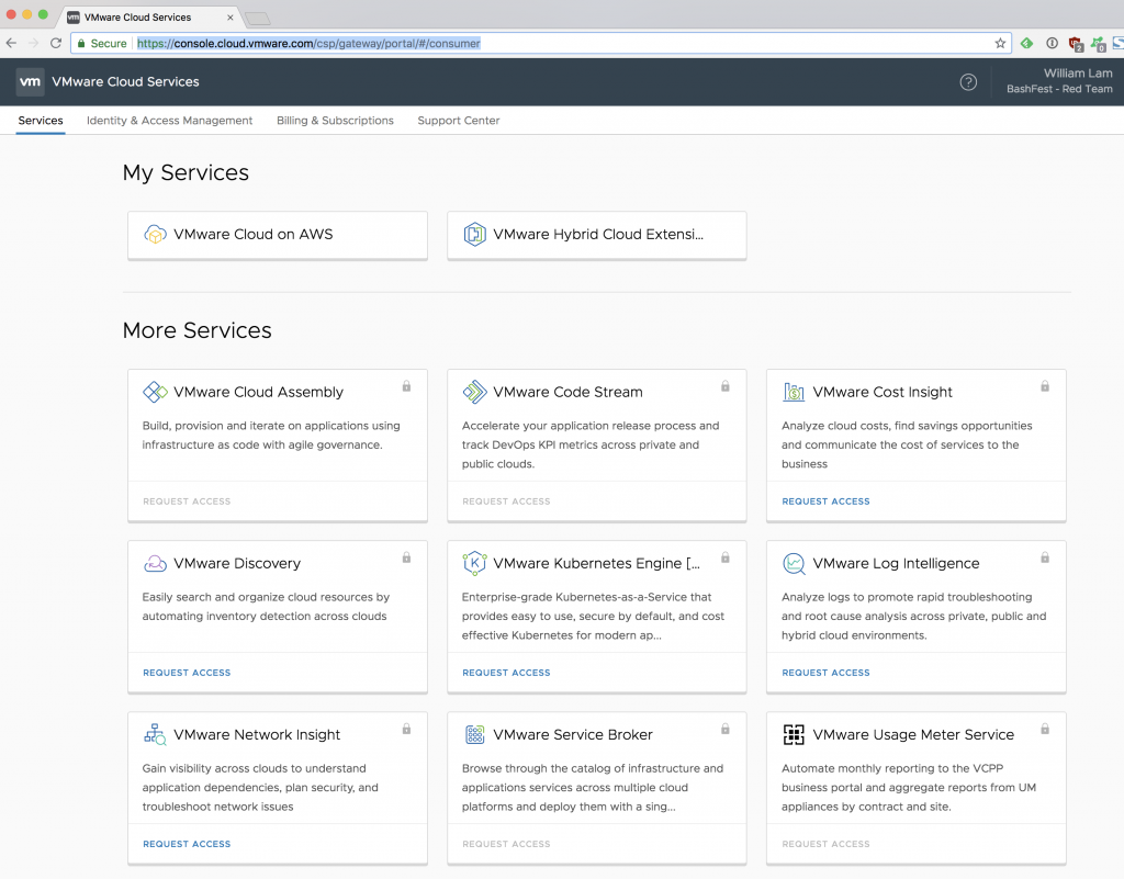 Automation with the VMware Cloud Services Platform (CSP)