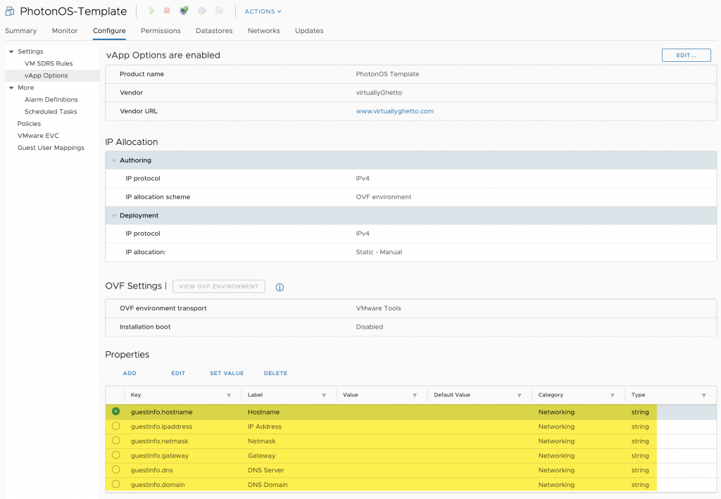 Building your own Virtual Appliances using OVF properties Part 2
