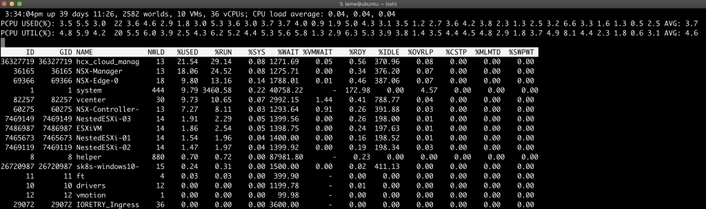 ESXTOP and VMware Cloud on AWS
