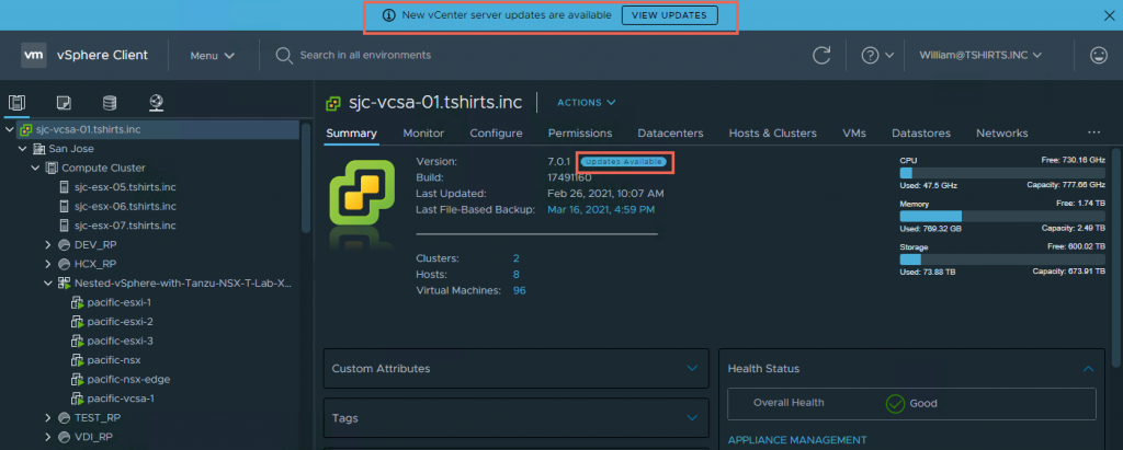 Quick Tip - How to disable the vCenter Server Update Notification banner?